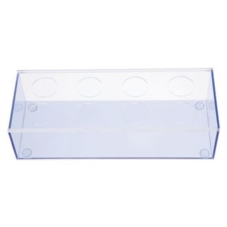 Valiclud Rechteckige Kunststoff Blumenvase 25cm mit 8 L&ouml;chern Hydrokultur Vase in See Blau f&uuml;r Tischdekoration Wohnzimmer Hochzeit und B&uuml;ro