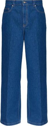 Maison Kitsun&eacute; Femme, Jeans, Bleu, Taille: W27 Wide Leg Jeans