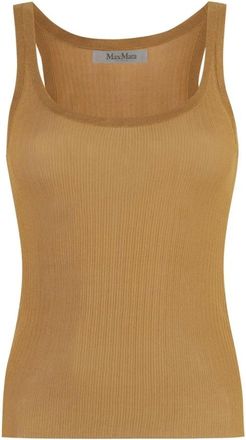 Max Mara Femme, Tops, Brun, Taille: 38 FR Ribbed Knit Tank Top