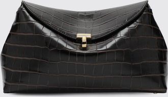 Toteme Pochette T-Lock en cuir effet crocodile avec logo monogramme