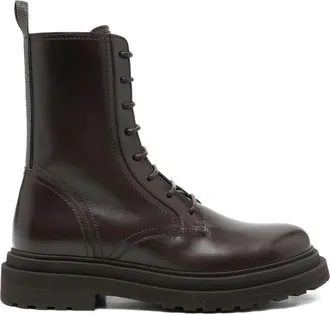 Brunello Cucinelli Lace-up Platform Combat Boots