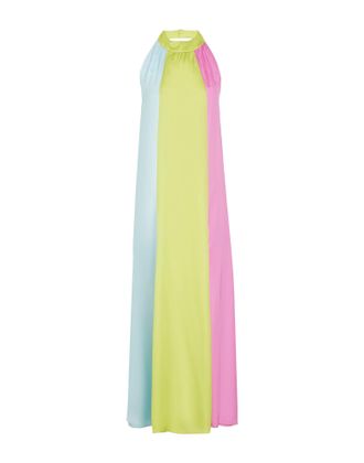 8 by YOOX HALTER COLOR-BLOCK MAXI DRESS