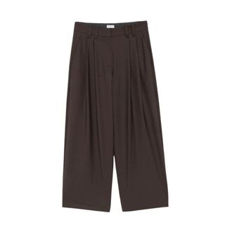 Brunello Cucinelli Pantalon large - Femme - Pantalons - Brun - Taille: 40 FR