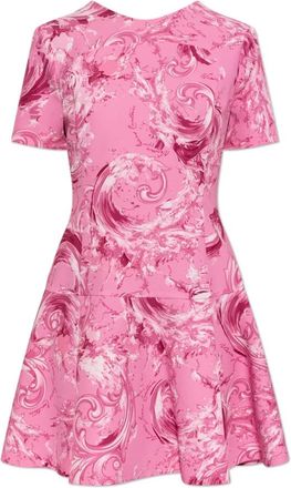 Versace Jeans Couture Femme, Robes, Rose, Taille: 38 FR Barocco Pattern Dress
