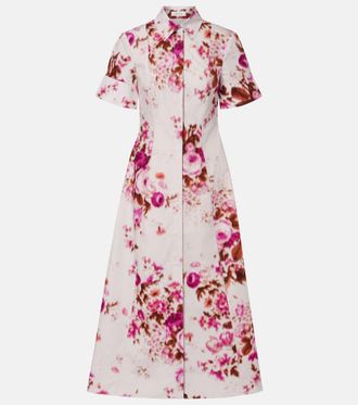 Erdem Robe chemise en coton &agrave; imprim&eacute; floral