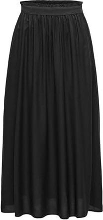 Only NOS Onlvenedig Paperbag Long Skirt WVN Noos, Jupe Femme, Noir (Black Black), 40 (Taille Fabricant: Medium)
