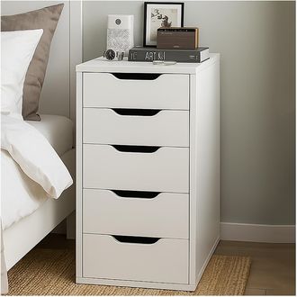 Generic Nachttisch, Aktenschrank unter dem Schreibtisch, Beistelltisch, Stauraum mit Mehreren Schubladen, Wohnzimmerschrank, Nachttisch-Beistelltisch(White)