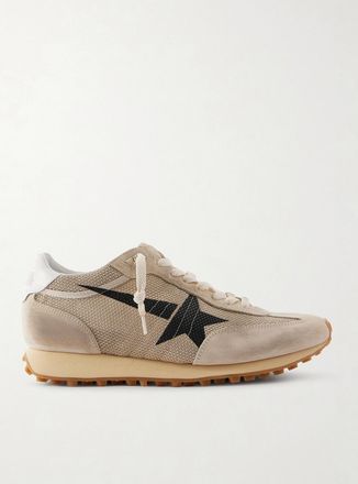 Golden Goose Running Marathon Sneakers Aus Mesh Mit Veloursleder- Und Lederbes&auml;tzen - Neutral