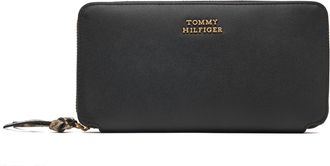 Tommy Hilfiger Geldb&ouml;rse Tommy Hilfiger Th Leather Lrg Za Wallet AW0AW18941 Schwarz