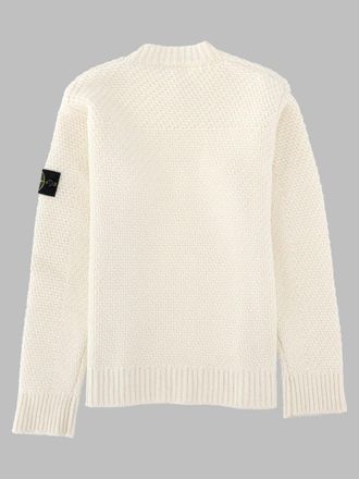 Stone Island Oversized Virgin Wool Sweater - Ivory