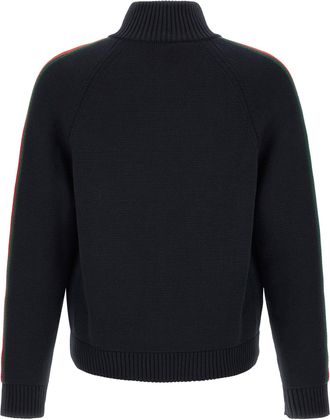 Gucci Web Ribbon-Trimmed Wool Jacket - Black