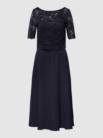 Christian Berg Cocktail Knielanges Cocktailkleid mit Ausbrenner-Effekt