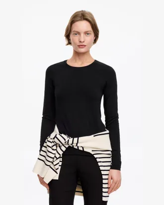 Arket Schmales Langarmshirt -Schwarz