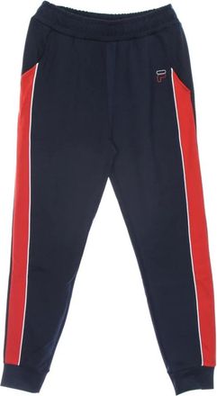 Fila Sportliche Trainingshose Schwarz/Rot Elastischer Bund - - Trousers - Herren - Schwarzk - M