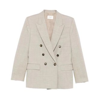 Saint Laurent Cappuccino Wollblazer - - Jackets - Damen - Grau - L