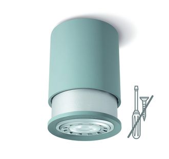 Twister Lighting Twister Classic Spot Deckenleuchte - Einfach zu befestigen, nur Haken, patentiert, GU10 LED, Taupe, energieeffizient, k&uuml;chenlampen decke