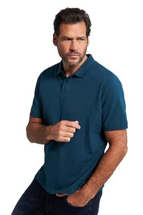 JP1880 Hommes Grandes Tailles L-8XL Jusquau 8XL - Polo en Maille de Coton piqu&eacute;. Patte de Boutonnage et col Chemise, Bleu 5XL 702560739-5XL