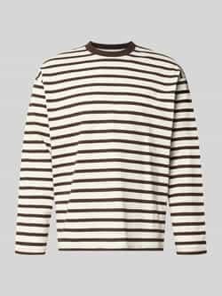 Jack & Jones Regular Fit Longsleeve aus reiner Baumwolle mit Streifenmuster