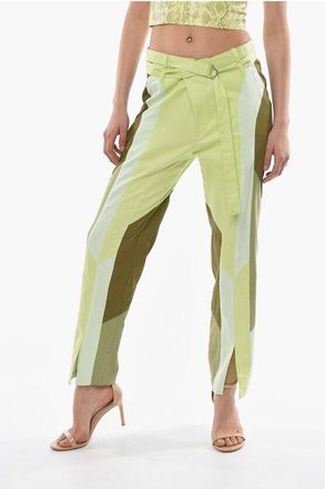 Kiko Kostadinov Split Ankle DAINTREE Straight Leg Pants with Belt size 44