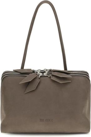 The Attico Umh&auml;ngetasche aus Leder - - Bags - Damen - Grau - ONE SIZE