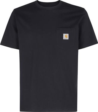 Carhartt Work in Progress Homme, Tops, Bleu, Taille: XL T-shirt Marine Poche Manches Courtes