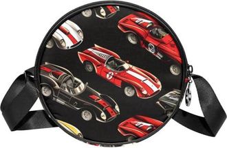 Generic Sac &agrave; bandouli&egrave;re Circle pour femme, petit sac &agrave; bandouli&egrave;re avec fermeture &eacute;clair, bretelles r&eacute;glables, sac &agrave; main rond d&eacute;contract&eacute; pour femmes et fi