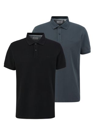 s.Oliver Herren Poloshirt (DE/NL/SE/PL, Alphanumerisch, XXL, Regular, Regular, grau/schwarz)