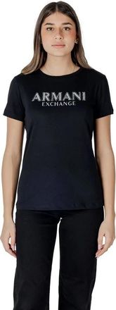 A|X Armani Exchange Regular Fit T-Shirt mit Metall-Logo - - Tops - Damen - Schwarzk - L