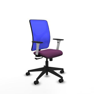 Piqueras y Crespo 8-Stunden-Schreibtischstuhl mit wei&szlig;en und schwarzen Armlehnen, h&ouml;henverstellbare Lendenwirbelst&uuml;tze, ausgestattet mit 3 Positionen und Schneidschaum,