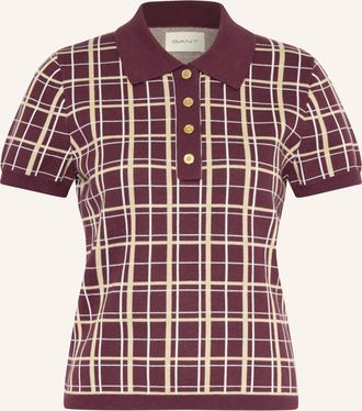 GANT Strick-Poloshirt rot