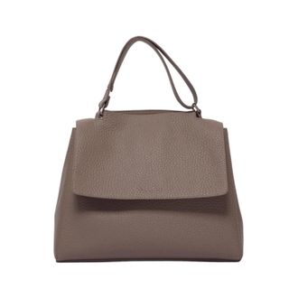 Orciani Beige Weiche Handtasche mit Magnetischem Klappverschluss - - Bags - Damen - Braun - ONE SIZE