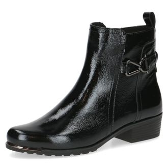 Caprice Caprice Damen Stiefeletten aus Leder Kleiner Absatz, Schwarz (Black Naplak), 39 EU