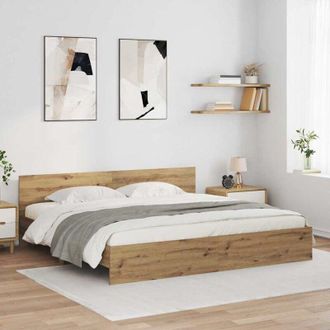 vidaXL vidaXL Cadre de lit Ch&ecirc;ne artisanal 180 x 200 cm Bois ding&eacute;nierie