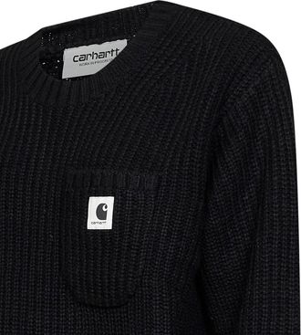 Carhartt Work in Progress Ribbed Crewneck Sweater - Black