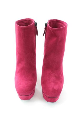 Casadei pink suede platform ankle boots Size 36