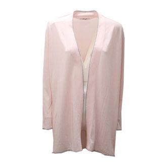 KANGRA Langer Baumwoll-Lurex-Strickpullover - - Knitwear - Damen - Rosa - L