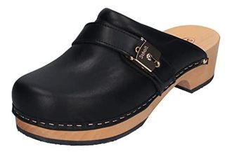 Scholl Femme Pescura Clog 50 Racine Accueil Classification-polaris Rfs-polaris Adultes Femme Mules-sabots, Noir, 41 EU