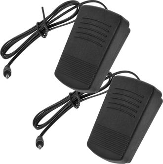 NUOBESTY 2 St&uuml;ck Ersatz Fu&szlig;pedal mit Kabel f&uuml;r Haushaltsn&auml;hmaschinen Metall N&auml;hmaschinenpedal mit Rutschfester Matte zur Geschwindigkeitsregelung Kompatibel f&uuml;