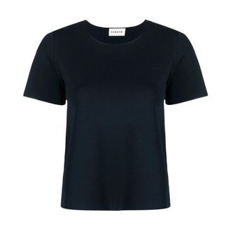 P.A.R.O.S.H. Gestricktes T-Shirt mit Rundhalsausschnitt - - Tops - Damen - Blau - L