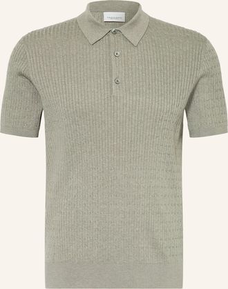Profuomo Profuomo Strick-Poloshirt gruen
