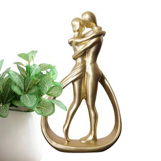 Generic Pärchen Statue - Umarmungsfigur, moderne romantische Liebesskulptur, elegantes Kunstwerk aus Kunstharz, dekorativer Akzent für Wohnzimmer oder Schlafz