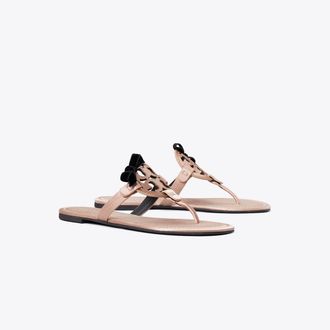 Tory Burch Miller Sandale aus Satin mit Schleife