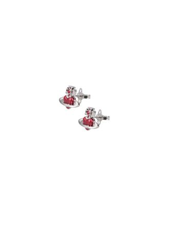 Vivienne Westwood New Diamante Heart Earrings