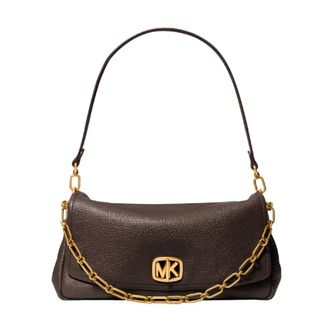 Michael Kors Grand Sac Bandouli&egrave;re Convertible avec Fermoir Tourn-lock et Cha&icirc;ne - Femme - Sacs - Brun - Taille: ONE Size
