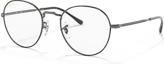 Ray-Ban Round Metal Optics II Gunmetal Fassung Klar Glas Polarisiert 51-20