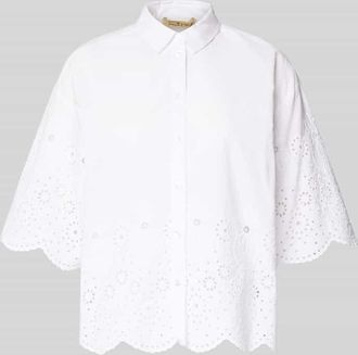 Smith & Soul Cropped Bluse mit Lochstickerei