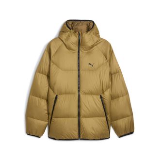 Puma Herren Daunen-Pufferjacke mit Kapuze M, Honey Butter Brown