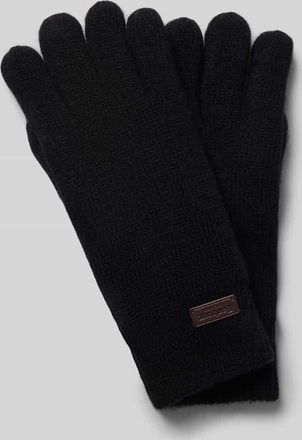Barbour Handschuhe aus Woll-Mix mit Rippb&uuml;ndchen