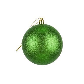 Shatchi 20 cm gro&szlig;e, dunkelgr&uuml;ne Weihnachtskugel, PVC, bruchsicher, glitzernd, Festliche Weihnachtsbaum-H&auml;ngedekoration, rundes Ornament f&uuml;r Ferienwohnung