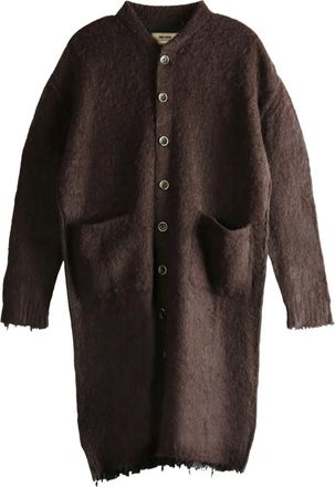 Uma Wang cardigan à design bicolore - Marron